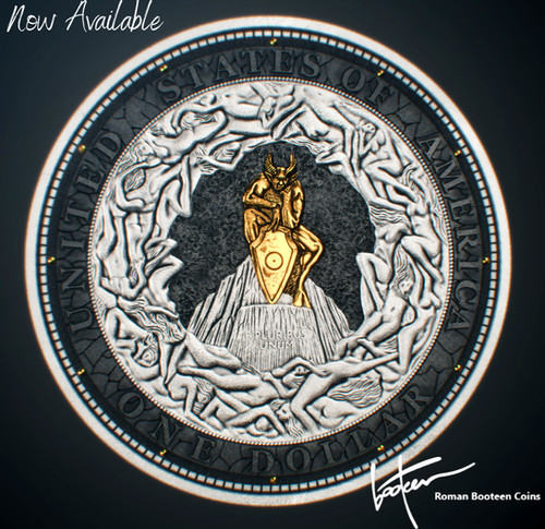 THE 7th CIRCLE Roman Booteen 2 oz Silver 3D High Relief Hobo Nickel ...