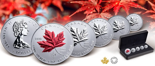 SILVER MAPLE LEAF SET 60th Anniversary 999.9 Silver Coin Canada 2025 ...