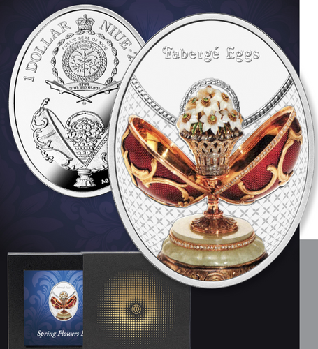 Faberge The Spring Flowers Egg 16.81g Silver Coin $1 Niue 2024 | Gold ...