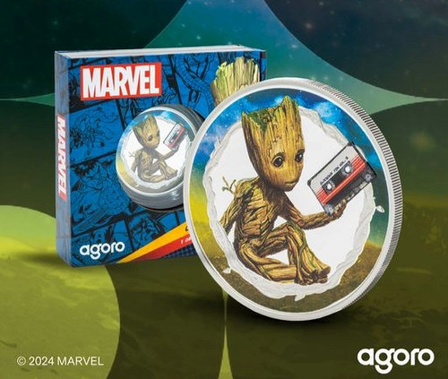Marvel Groot 1 oz Silver Coin $2 Niue 2025 | Gold & Silver Canada