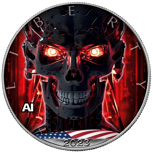 TERMINATOR Artificial Intelligence 1 Oz Silver Coin 1$ Usa 2023 | Gold ... TERMINATOR Artificial Intelligence 1 Oz Silver Coin 1$ Usa 2023 | Gold ...