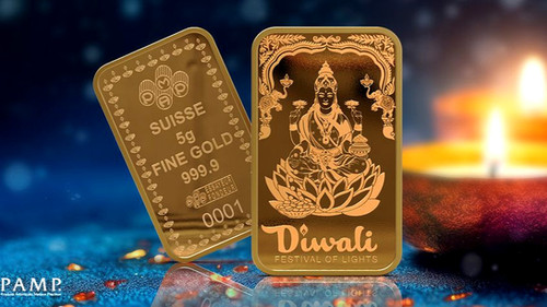 Diwali - Festival of Light 5g 999.9 Pure Gold Bar Pamp | Gold & Silver ...