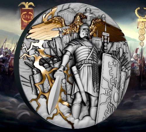 Roman Legion - 2oz .999 High Relief Silver Coin - 5$ Niue 2025 | Gold ...