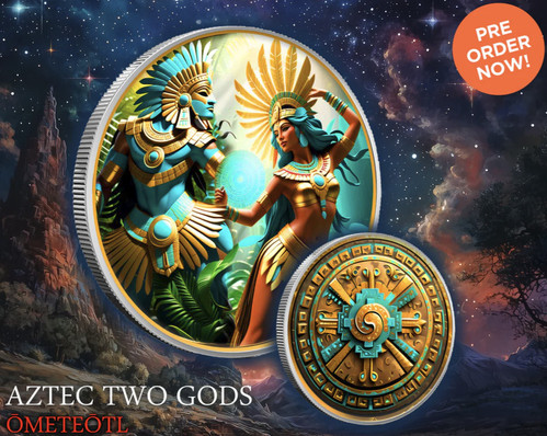 Ometeotl - Aztec Shadows God of Duality - 1oz .999 Silver Round ...