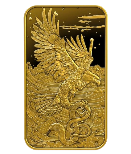 THE EAGLE & THE SERPENT 20g 999.9 Gold Bar Proof 2025 by Le Grand Mint ...