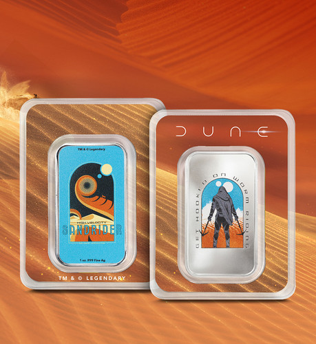 DUNE 2 Sandrider 1 oz .999 Silver Colorized Bar in TEP | Gold & Silver ...
