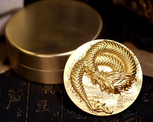 NINE DRAGON: SCALED DRAGON Autumn 5 Oz Silver Coin 18888 Francs Chad ...