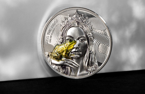 KISS THE FROG Eye of a Fairytale 2 Oz Silver Coin 10$ Cook Islands 2023 ...