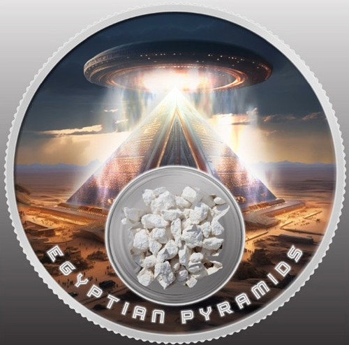 BUILT BY ALIENS Egyptian Pyramids 1 Oz Silver Coin 1$ Mesa Grande 2024 ...