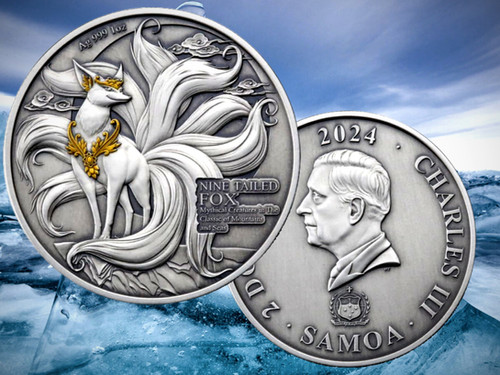 Nine Tailed Fox - Mythical Creatures 1oz .999 Silver 2$ Samoa 2024 ...