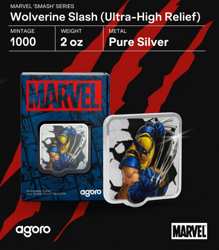 Marvel – Wolverine Slash Coin 2oz Silver Coin $3 Niue 2025 | Gold ...