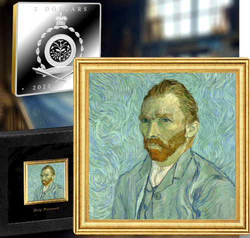 2023 Niue Vincent Van Gogh - Self Portrait 170th Anniversary 2 oz ...