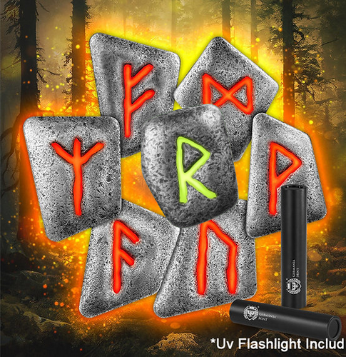 Rune Collector Set 7 x 1oz 999.9 Silver Coin Germania Mint 2023 + Uv ...