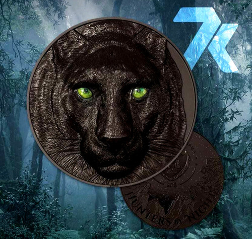 BLACK PANTHER Hunters By Night 7K Special Edition 5Oz Silver Coin 20 ...