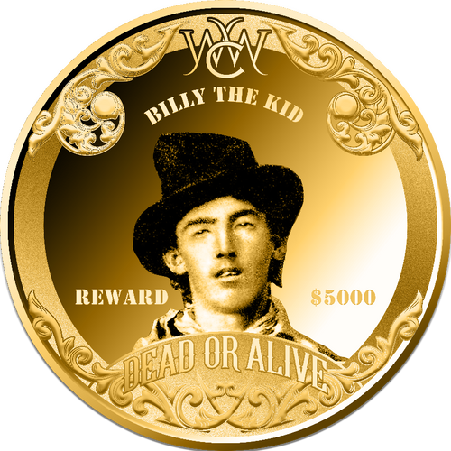 Billy the kid - Wild West collection Silver Coin 1$ Barbados 2024 ...