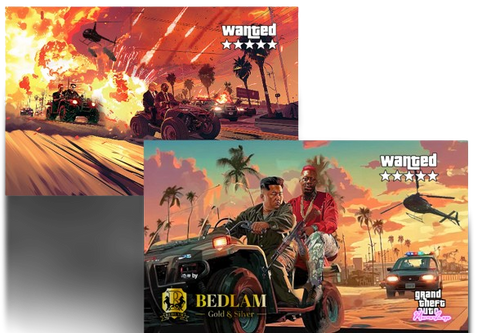 Grand Theft Auto: Mar-A-Lago Four Wheel Fury Colorized 1 oz Silver Bar ...