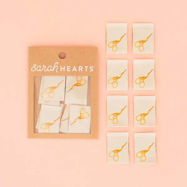 Stork Scissors Woven Labels | Sarah Fielke