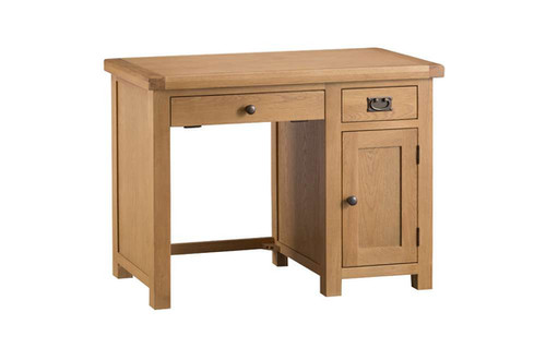 Classic Oak Single Computer Desk | Busbridge Furniture