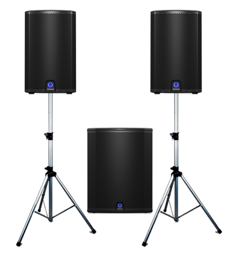 2 TurboSound iQ12 + iQ18B+ 2 Pies (Aprox 120pers Interior) | Texas Sound