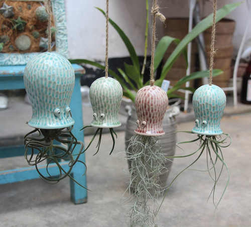 Gp329|Hanging planter | Octopus pot for air plant | Handmade pot ...
