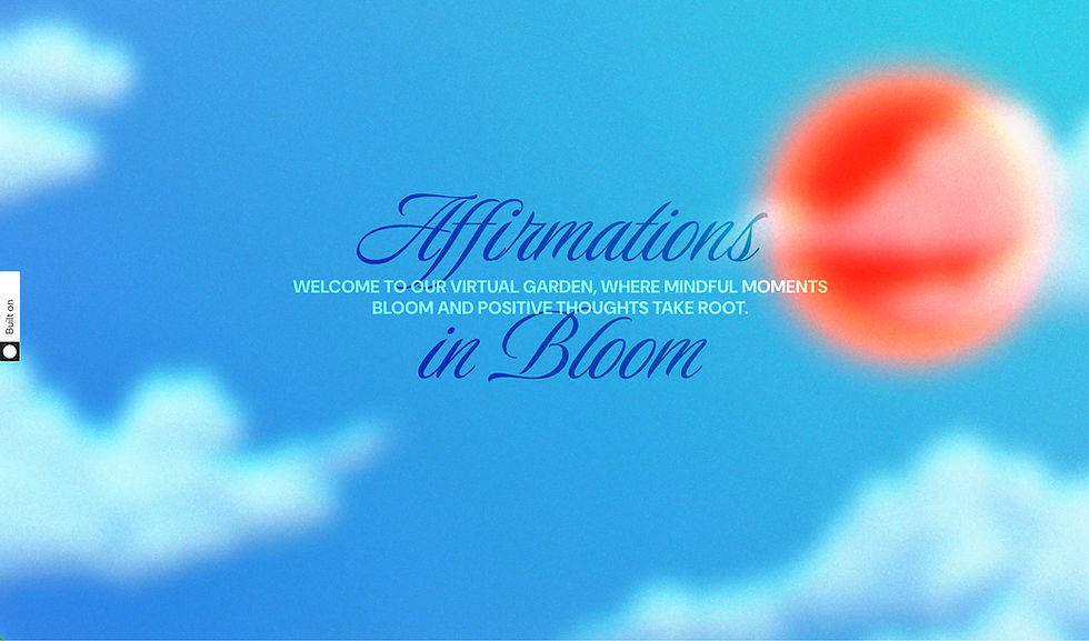 Affirmations in bloom - Built on Wix Studio