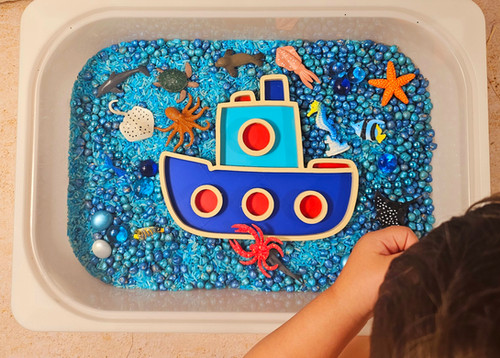 Sensory Play Boat Tray | My Sensory Mind