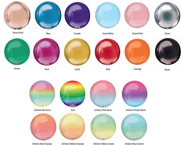 Color Chart | Bubbli Balloons