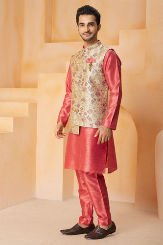 Pista Floral Modi Coat Set | The Swayamvar