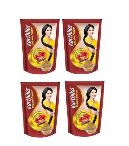 Karthika Herbal Powder: Shikakai 40g x 4 Pack - Vasudev Commodity