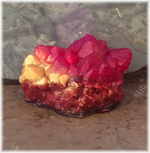 Geode Soap, Ruby Red Medium Height Crystal Points | soapsmith