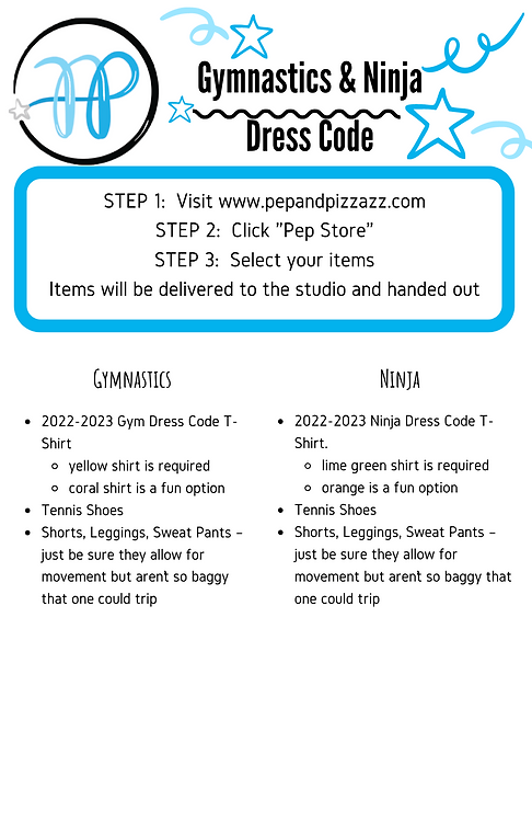 DRESS CODE | Pep and Pizzazz