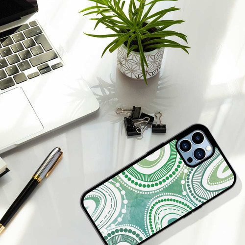 Gumba 'Green' Aboriginal Art Phone Case | Little Black Duck