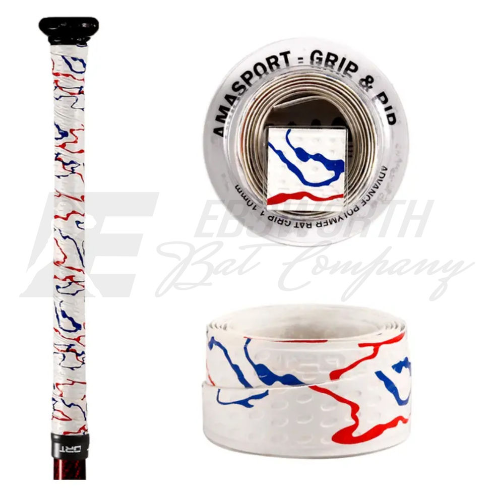 AMA White, Red, Blue Bat Grip | Ebsworth Bat Company