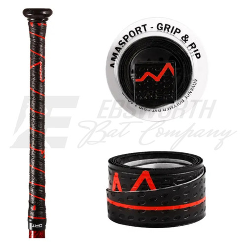 AMA Black w/Red Stripe Bat Grip | Ebsworth Bat Company