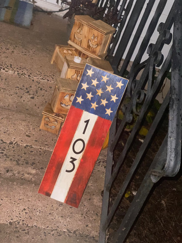 Patriotic Address Wooden Flag sign | Life 1122, LLC