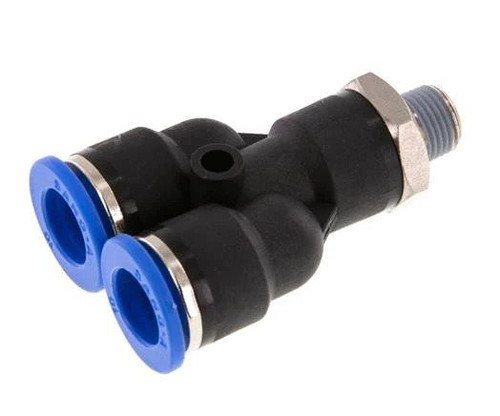 Pneumatic Male Threaded Y Connector | JAARIS Automation