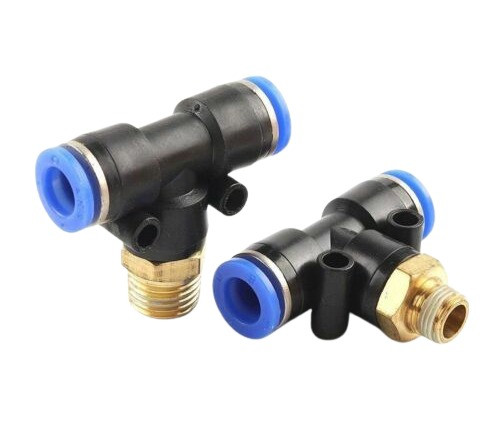 Pneumatic Male Threaded Tee Type Push-In Fitting | JAARIS Automation