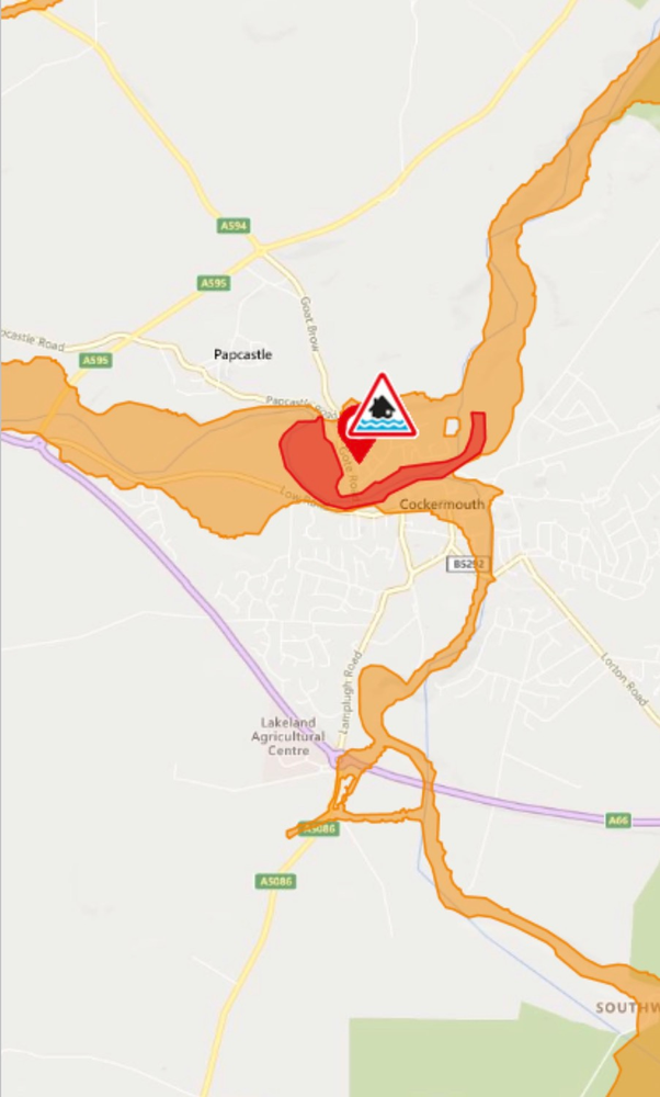 ⚠️ Flood Warnings upgraded - Cockermouth - Flooding is expected ⚠️