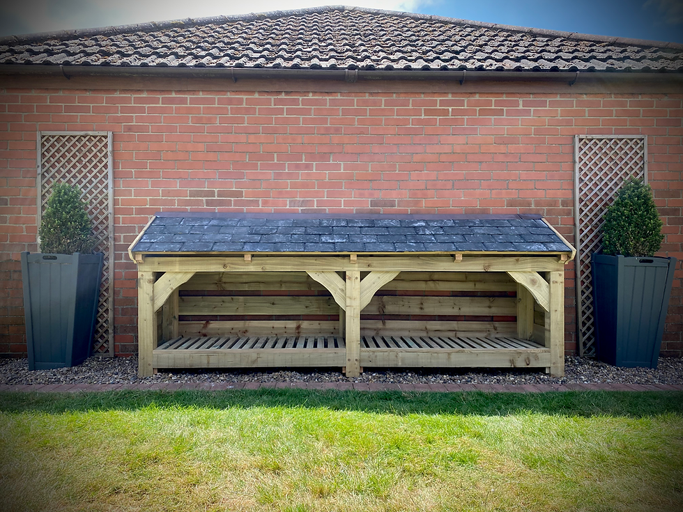 The Melbourne - Low Tiled Double Bay Log Store | Artisan Woodstore Co