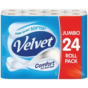 Velvet Toilet Roll 2 Ply White (24 Pack) | PEN PALS