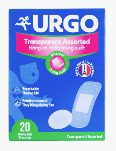 Urgo Transparent Assorted 2 x 7 cm (Hộp 20 Miếng) | Mykim Medical