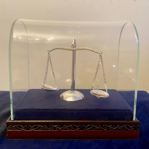 Silver Tarazu with two silver coins | Acharya Deepak Gruvir: VastuVida