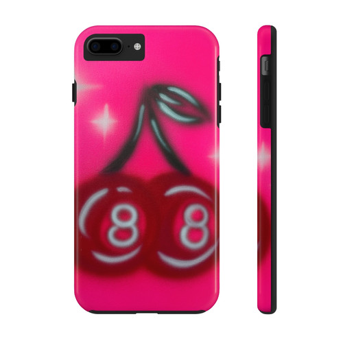 "cherry 8ball" airbrush iPhone case | CamAir Cases