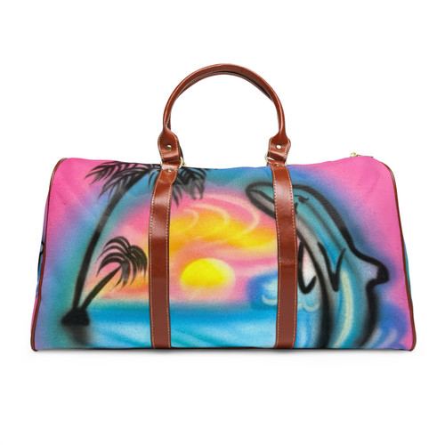"dolphin love" airbrush waterproof travel bag | CamAir Cases