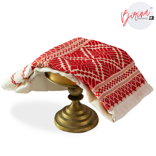 Golden Threaded Assamese Gamosa | Assamese Gamosa