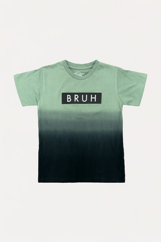 Sage "Bruh" Dip Dye T-Shirt | Eighty Eight Brand