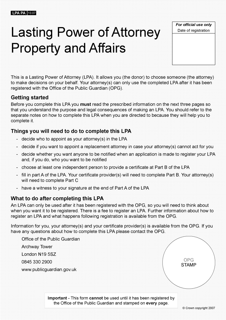 Lasting Power Of Attorney | Legal Help Services Limited | Nantwich | UK