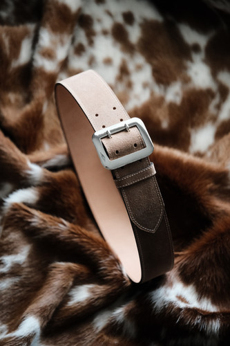 CL Waxed "Roughie" Rough Out Suede Belt | Codina Leather