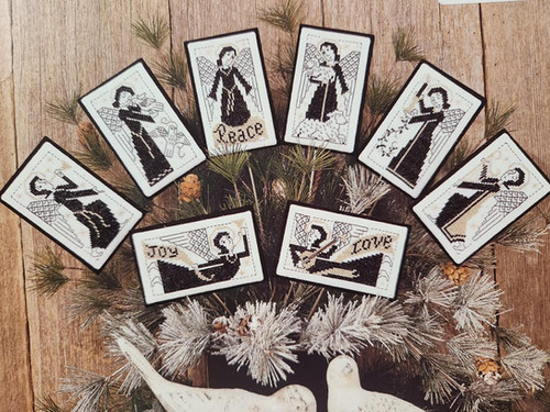 Blackwork Angels - The Prairie Schooler | 1884Stitchery.com