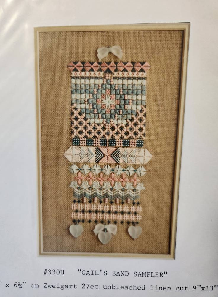 Gail's Band Sampler (w/ beads) - Something Different | 1884Stitchery.com